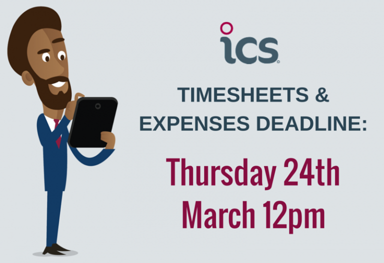 ICS Easter Timesheets and Expenses Deadlines - ICS Accounting